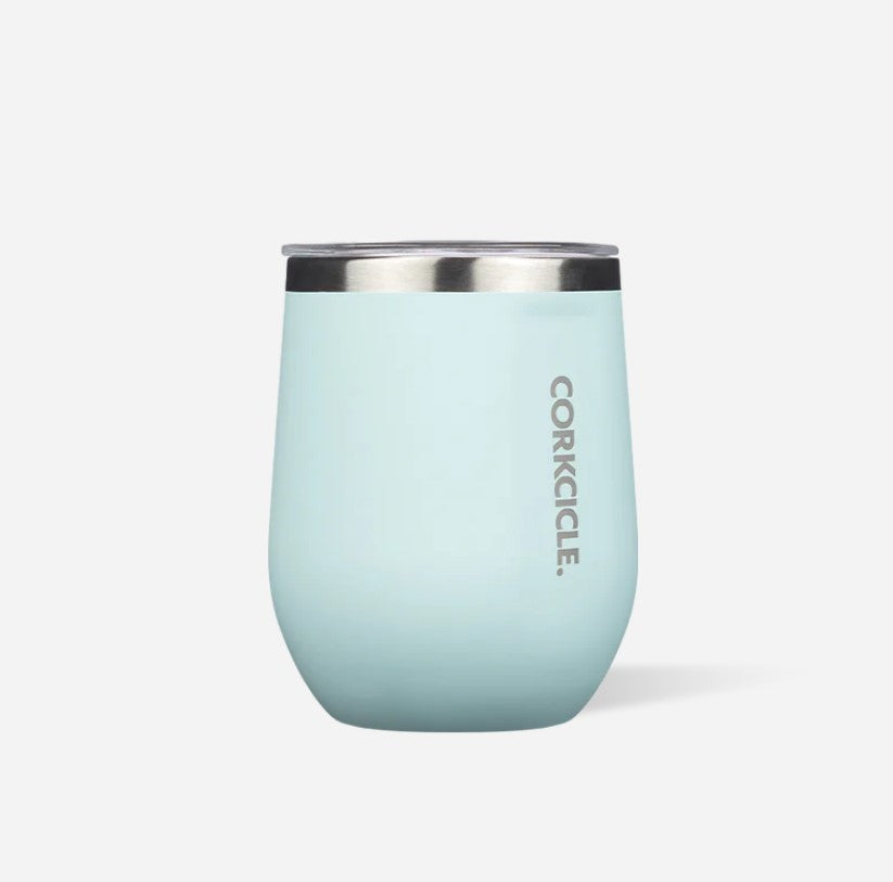 Stemless 12oz Gloss Powder Blue – Something Personalized